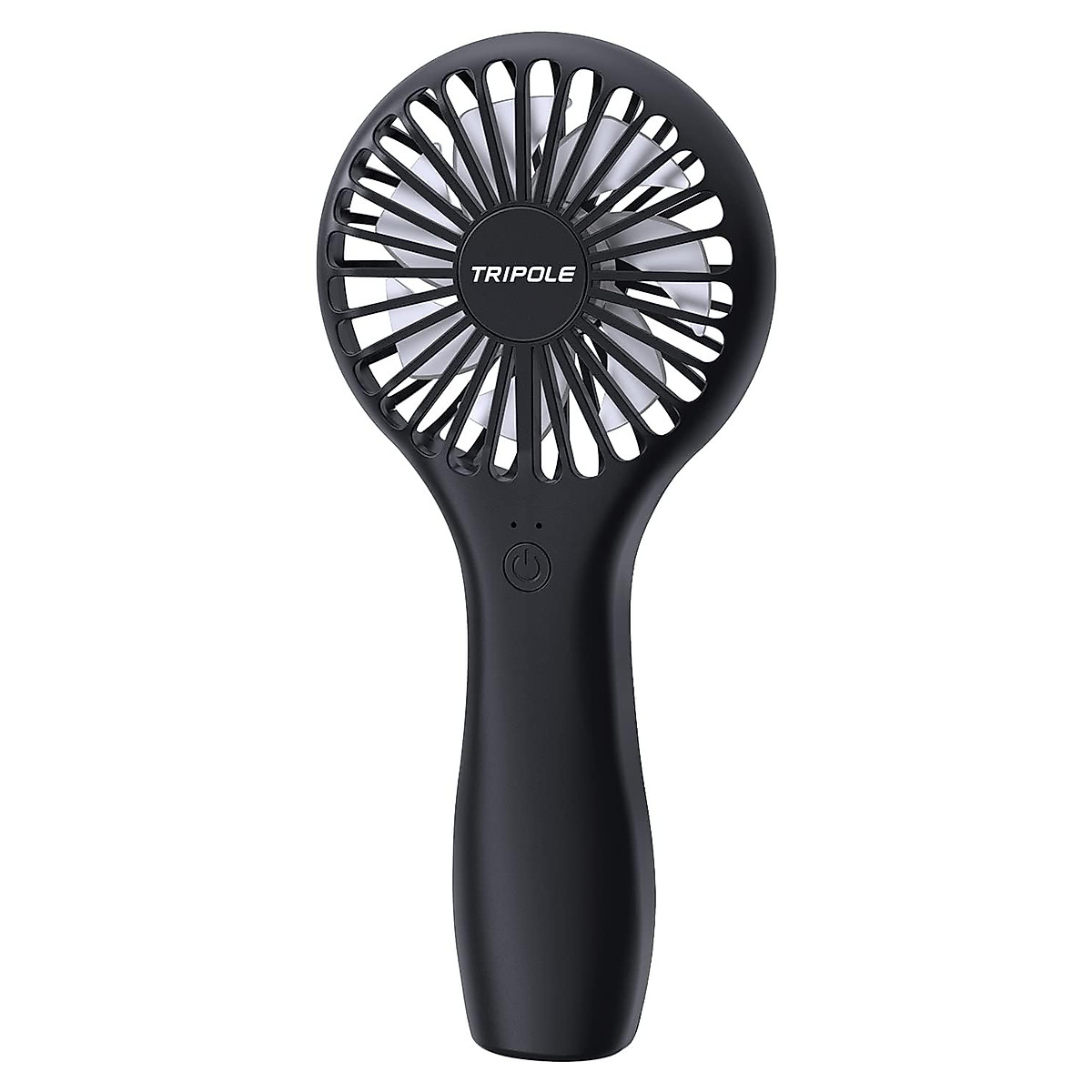 TriPole Mini Handheld Fan 5000mAh Battery Operated Small Fan 2 Speeds Powerful Personal Portable Fan Cute Design USB Rechargeable Electric Fan for Eyelash Makeup Kids Women Men Outdoor Travel, Black
