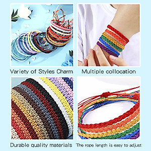 Long tiantian 12Pcs Bracelets for Womens Summer Bracelets for Beach Surfer Bracelets Set Summer Essentials for Womens Waterproof Bracelets for Women(U-12pcs-String Bracelets)