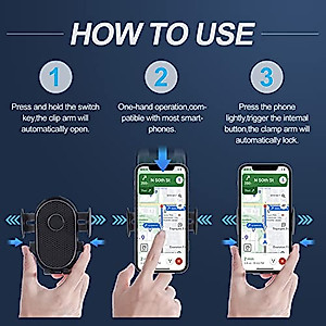 JOCOSA Car Rearview Mirror Phone Holder Phone Mount for Car, Universal 360° Rotatable and Retractable Adjustable Multifunctional GPS Holder for All Mobile Phones Fits Most Cars