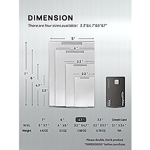 MIRRORNOVA Portable Folding Mirror, Ultra-Slim Durable Makeup Mirror, Small Tabletop Mirror for Travel, Aluminum Shell, Mini Size, 4.7"