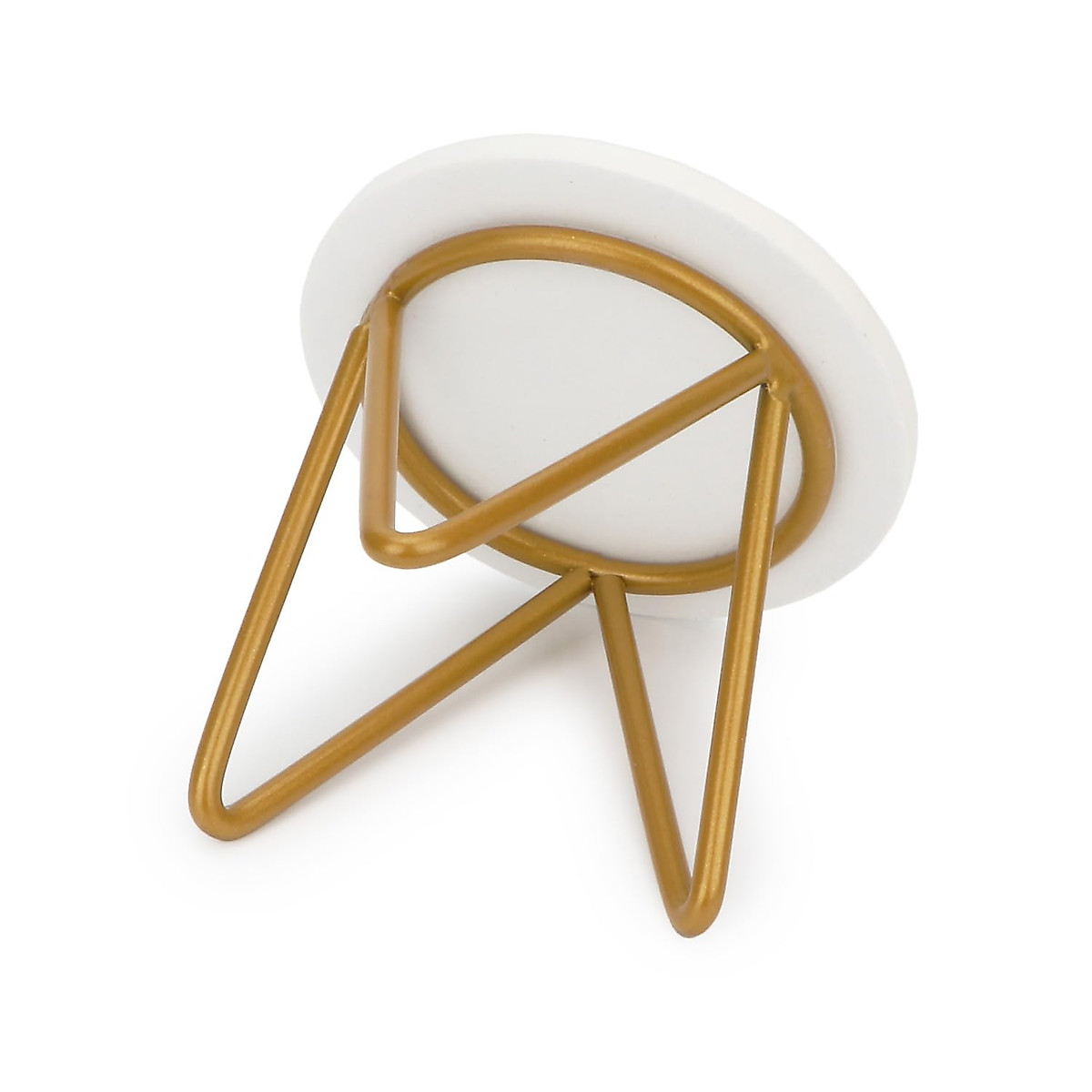 1 12 Scale Dollhouse Furniture Mini Circle Coffee Table Miniature Decor for Living Room Bedroom Family Room Kitchen Balcony Fairy Garden Project Decoration (Golden Stand)