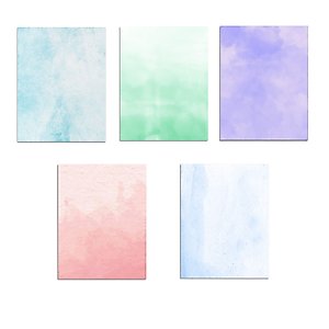 Stationary Paper for Writing Letters - Watercolor Stationery Paper, Letter Size Writing Stationery Paper, 50 Sheets Double-Sided Colorful/Invitation/Decorative Printer Paper, 8.5" x 11"