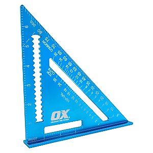 OX Tools Pro Rafter Square 7 Inch, Trim Square, Framing Square, Aluminum, OX-P506518