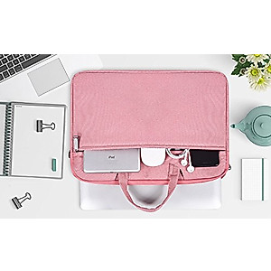 14-15 Inch Waterproof Laptop Sleeve Case - Compatible with Lenovo 14, HP Pavilion x360 14", Acer Aspire 3, ASUS VivoBook 14, Dell XPS 15 - Pink