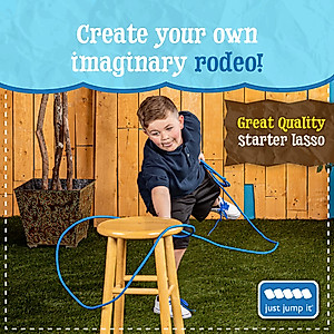 Just Jump It Lil Lariat Junior Lasso Rope - Pre-Tied 20' Kids Cowboy Rope - Green