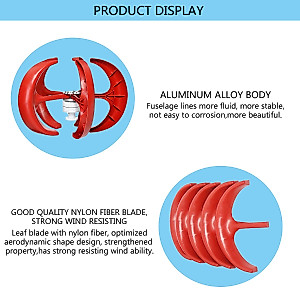 AISINILALAO Wind Turbine Generator, 48V 12000W 5 Blades Vertical Wind Turbine Kit Low Wind Speed Starting Wind Power Generator with Controller for Home, Camping,48v