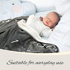 ONE4ONE Safety Grey Baby Monthly Milestone Blanket Boy, Girl.Extra Large Baby Milestone Blanket Baby Gifts, Nursery Decor Baby Shower. Newborn Baby Month Blanket. Baby Growth Chart Blanket