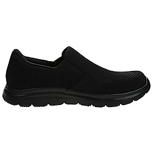 Skechers Men's Black Flex Advantage Slip Resistant Mcallen Slip On - 9.5 D(M) US