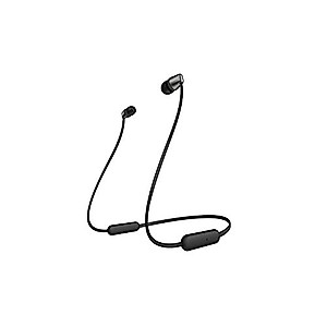 Sony Wireless in-Ear Headset/Headphones with Mic for Phone Call, Black (WI-C310/B)