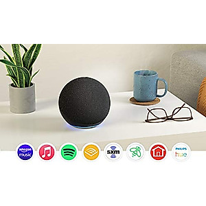 Certified Refurbished Echo (4th Gen) | With premium sound, smart home hub, and Alexa | Charcoal