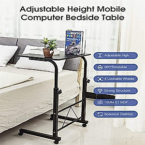 LHLLHL Height Adjustable Computer Game Desk for Bedroom Laptop Desks Movable Lifting Study Table Wooden Tables Home Furniture (Color : D, Size : 24''X16)