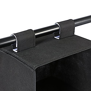 Magicfly Hanging Closet Organizer, 6-Shelf Hanging Clothes Storage Box Collapsible Accessory Shelves Hanging Closet Cubby for Sweater & Handbag Organizer, Easy Mount, Black