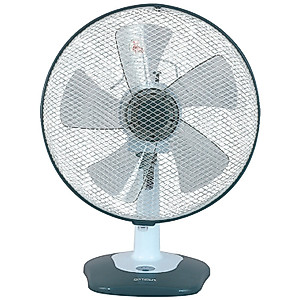 Optimus F-1212S 12-Inch Oscillating 3-Speed Table Fan with Soft-Touch Switch and LED