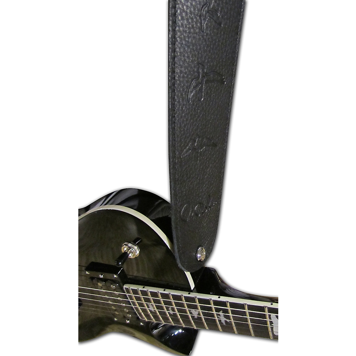 PRS Guitars Leather Birds Guitar Strap, Black (ACC-3119),Green