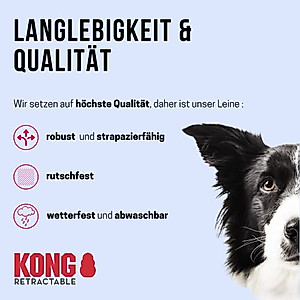 Alcott Kong Ultimate Retractable Dog Leash, Extra Large, Grey, 16' Long