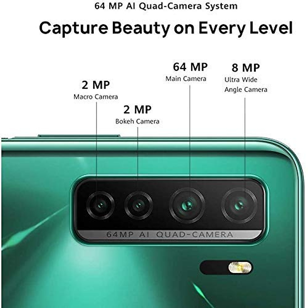 HUAWEI P40 Lite 5G Dual-SIM 128GB ROM + 6GB RAM (GSM Only | No CDMA) Factory Unlocked Android Smartphone (Crush Green) - International Version