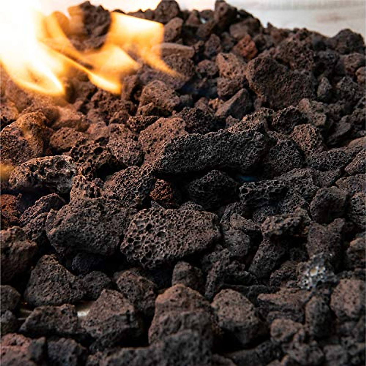 Black 1-3 Inch Lava Rock | Fireproof and Heatproof Volcanic Lava Rock, Perfect for Fire Pits, Fireplaces, BBQs and More. Indoor and Outdoor use - Natural Stones | 10 Pounds