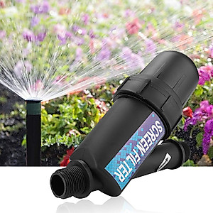 Oumefar 3/4" Large Capacity Disc Filter Stainless Steel Water Screen Filter 3/4 Inch Effective Water Filter for Drip Irrigation Water Pool Pump DN25