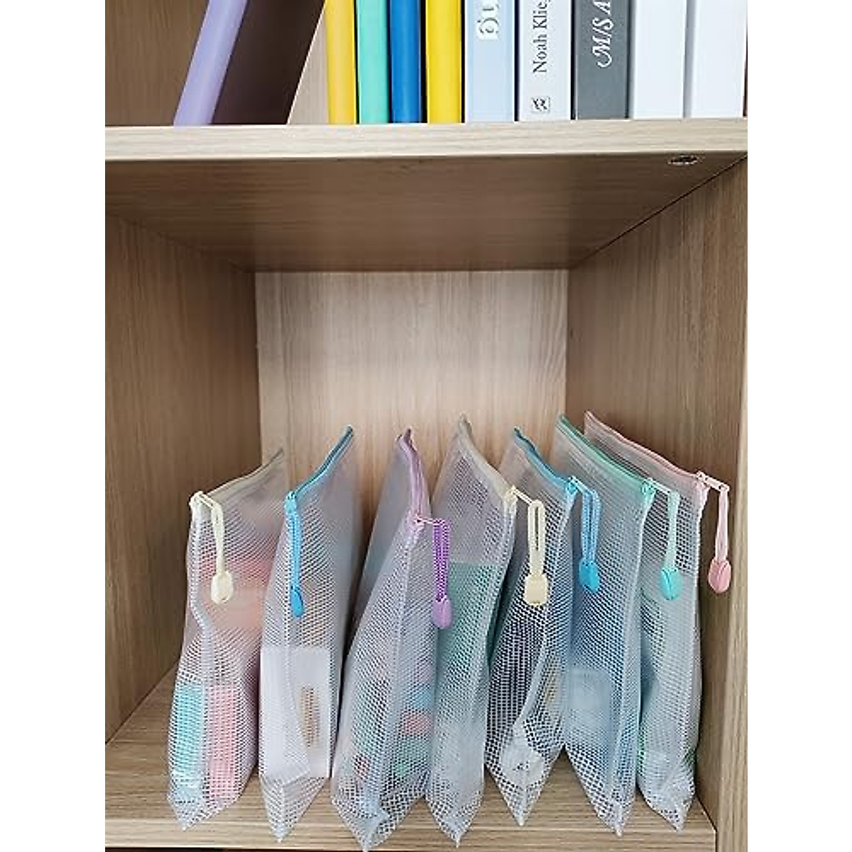 CHIF HAUTH 20pcs Mesh Zipper Pouch Bags, Waterproof Zipper Bags in A4 Size, Ideal for Organizing Office Supplies, Cosmetics, Stationery, and Board Games Storage