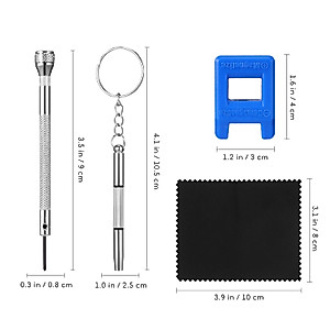 UKCOCO 13pcs Micro Precision Watch Screwdriver Set, with 13pcs Extra Replace Blades and 16pcs Steel Spring Bar Pins Repair Link Tool for Glasses Jewelry Electronics