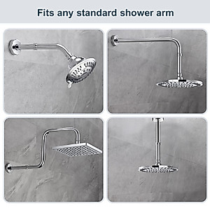 BRIGHT SHOWERS Shower Arm Extender for Rain and Handheld Shower Head, 4 Inch Shower Head Extension Arm, Shower Pipe Extension for Extending or Lowering Showerhead, Chrome