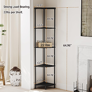 Stylish 5-Tier Corner Shelf by SUNMORY for Any Room