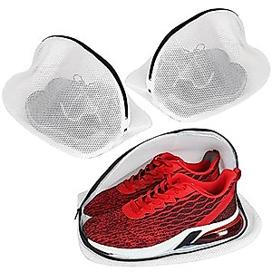 Vivifying Shoe Washing Bag, Set of 3 Mesh Shoe Laundry Bags with Zip Closure for Sneakers, Running Shoes, Socks, Bras