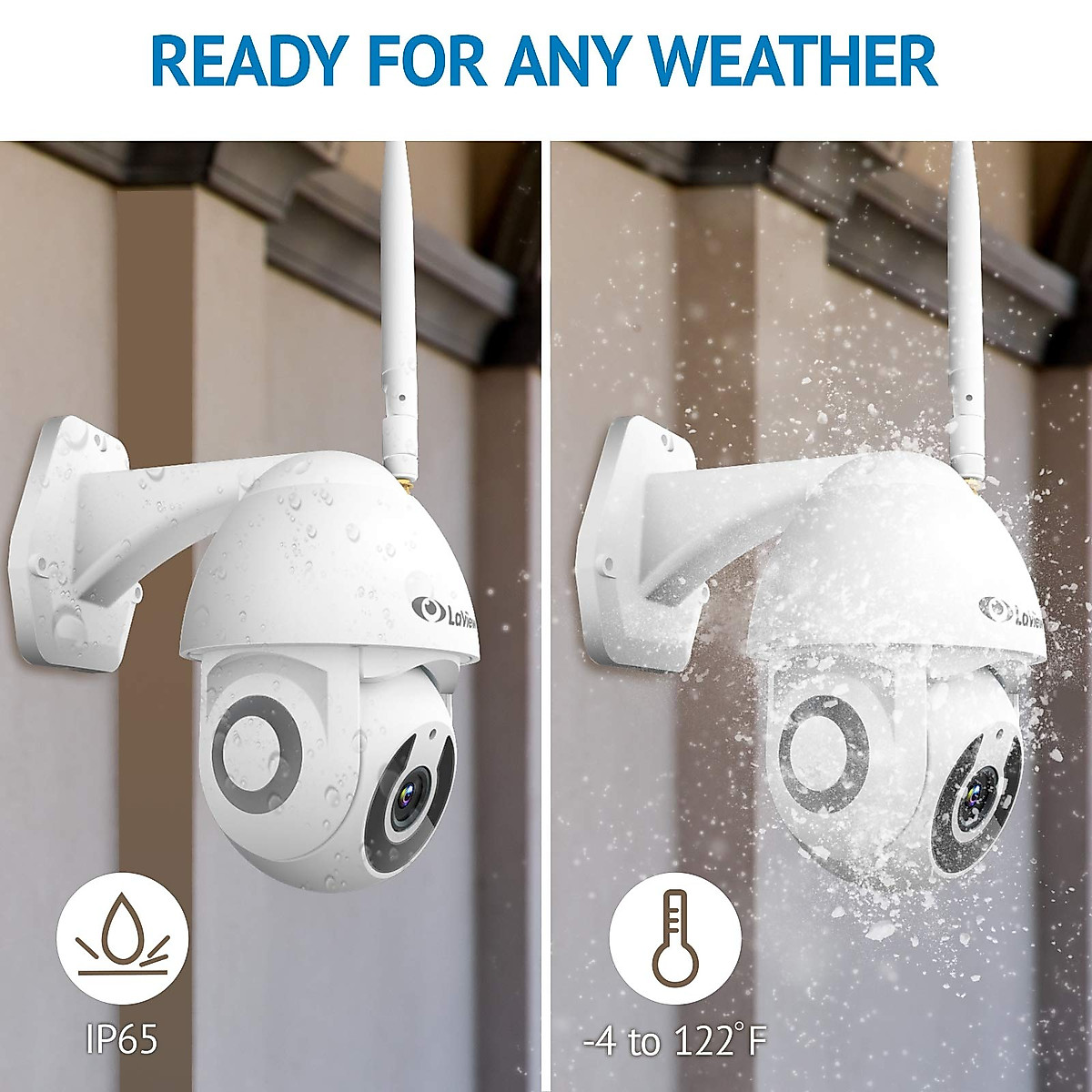 4MP Security Camera Outdoor Wired Starlight Color Night Vision, LaView 2K Cameras for Home Security AI Human Detection & Auto Tracking, IP65 Outdoor Camera 2-Way Audio, US Cloud, Compatible with Alexa
