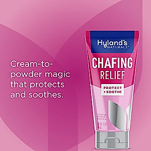 Hyland's Naturals Chafing Relief, Cream to Powder Formula, Women's Anti Chafing Cream - 3 Ounce