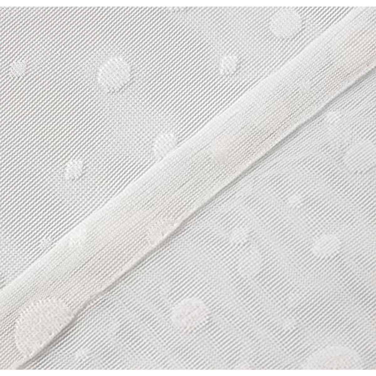 HIGHSEASON White Raindrops Style Sheer Curtains 84 inches Long,Grommet Draperies for Living Room/Bedroom(White,Set of 2,52 x 84 Inch Length)