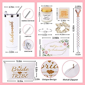 DHQH Bridesmaid Proposal Gifts Bridesmaid Gifts Box from Brides Bachelorette Party Gifts for Bridesmaids Wedding Gifts for Bridesmaid,20oz Bridesmaid Tumbler With Lid and Straws