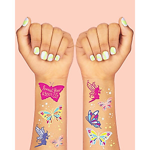 xo, Fetti Butterfly Tattoos for Kids - 34 Glitter styles | Birthday Party Supplies, Butterfly Party Favors + Fairy Decor