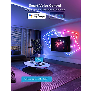 Govee Neon Rope Lights, RGBIC Rope Lights with Music Sync, DIY Design, Works with Alexa, Google Assistant, Gaming Lights, 10ft LED Strip Lights for Bedroom Living Room Decor (Not Support 5G WiFi)