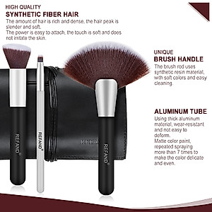 Refand Makeup Brushes 31 Piece Professional Makeup Brush Set Premium Kabuki Foundation Blending Brush Face Powder Blush Concealers Eye Shadows Make Up Brushes Kit with PU Leather Case