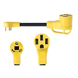 ONETAK NEMA TT-30P to 14-50R 120V 30 Amp 3 Prong Male Plug to 4 Prong Generator Female Outlet Receptacle EV Charger Compatible Tesla Gen 2 Power Cord Adapter NOT RV