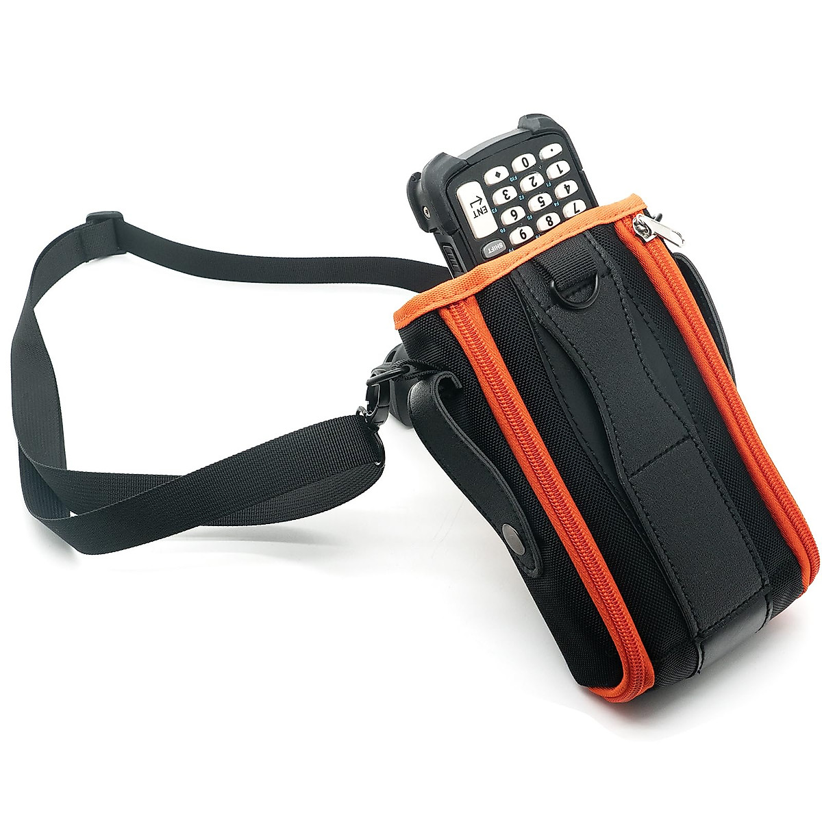 Shoulder Belt Carrying Case Holster for Symbol MC9000 MC9060 MC9090 MC9100, MC9190 MC9200 MC92N0 Handheld Android PDA Phone Barcode Scanner,Orange(SG-MC9121112-01R)