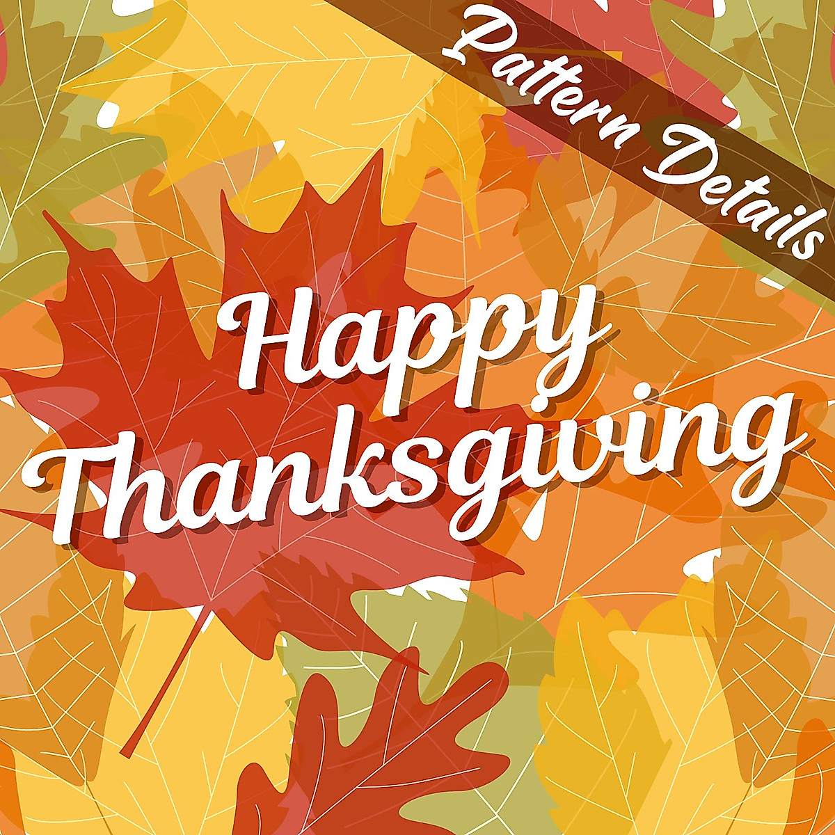 Whaline 24Pcs Thanksgiving Greeting Cards Assortment with Stickers and Envelopes 5" x 7" Large Happy Thanksgiving Cards Fall Leaves Patterned Thankful Grateful Note Cards for Party Favor Supplies