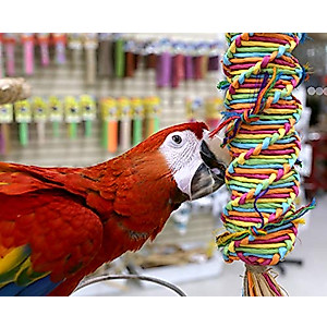 Rainbow Weave Shreddable Parrot Toy (Choose a Size) (Large)