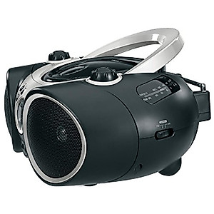 Jensen CD-490 Portable Sport Stereo CD Player with AM/FM Radio and Aux Line-in & Headphone Jack (Silver)