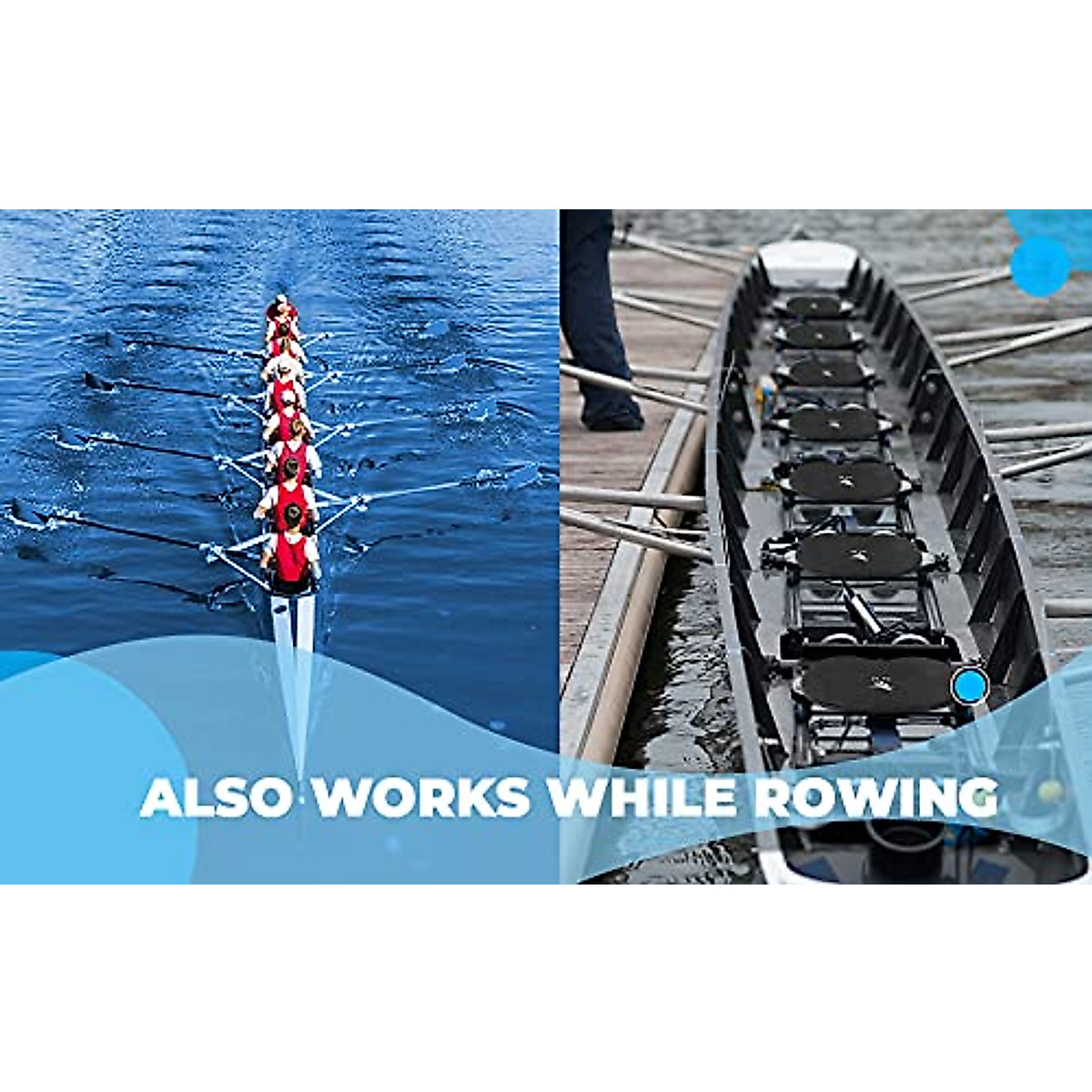 2K Fit Rowing Machine Seat Cushion (Model 3) for The Concept 2 Rowing Machine with Custom Gel That Fits The Concept 2 Rower, WaterRower Pad, Crew Boat, Sculling, Kayak, and Canoe