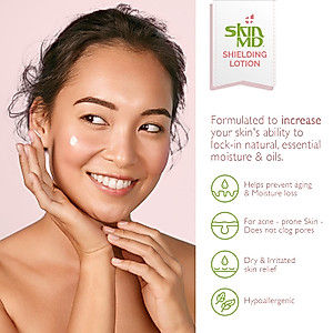 Skin MD Shielding Lotion - Hydrating Body Lotion for Sensitive Skin | Non-Greasy, Fast-Absorbing Moisturizer with Plant-Based Ingredients | for Dry Skin, Eczema & Psoriasis Relief - 16oz Dispenser