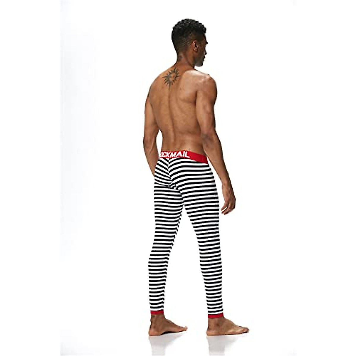 JOCKMAIL Long Johns Pants Men Thermal Underwear Cotton Printed Mens Thermal Underwear Sleeping Bottoms Leggings Pant (as1, Alpha, m, Regular, Regular, Red-2)