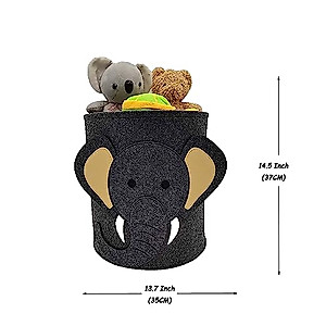 Elephant Cartoon Laundry Basket Organizer Box Toy Storage Bucket Children'S Nursery Toys Children'S Clothing Children'S Room Storage Bag