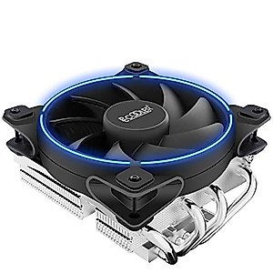 Pccooler Gl-46U CPU Cooler | High Performance CPU Air Cooler with 120mm PWM SilentPro Corona LED Fan | Universal Metal EasySET Pro Bracket | Compatible with Intel LGA 1700/1200/115X AMD AM5/AM4