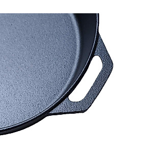 Keleday 10 Inch Cast iron Skillet, Pre-Seasoned Cast Iron Pan with Two Silicone Handles, Deep Cast Iron Frying Pan for Stovetop, Induction, Oven, Campfire