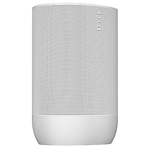Sonos Move - Battery-Powered Smart Wi-Fi and Bluetooth Speaker with Alexa Built-in - Lunar White (2-Pack)