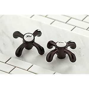 Kingston Brass KS1275TXBS French Country Bridge Kitchen Faucet, 8-3/4-Inch, Oil Rubbed Bronze