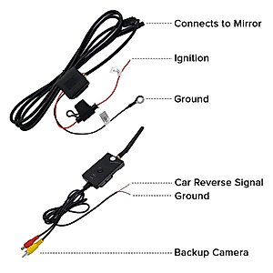 Master Tailgaters 10.5" OEM Rear View Mirror with 4.3" LCD Screen and Wireless Transmitter | Rearview Universal Fit | Auto Adjusting Brightness LCD | Anti Glare | Full Mirror Replacement