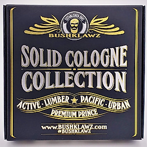 Premium Prince Solid Cologne 1 oz Variety Gift Set Alcohol Free Natural Concentrated Full Size Travel Friendly Tins Men's Fragrance 4 Manly Scents to Satisfy all Types of Viking Cannon Black Prime