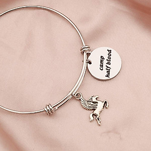 Camp Half Blood Bracelet Horse Charm Bracelet Percy Jackson Jewelry Gift for Family Mythology Movie Gift